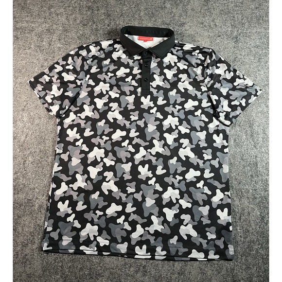 Redvanly | Shirts | Redvanly Polo Shirt Mens Large Black Camo Print ...
